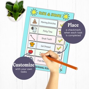 Routine Chart for Kids | Routine Chart Printable | Routine Chart for ...