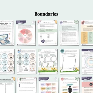 Teen Therapy Worksheets Bundle, Therapist Journal Anxiety, Teenagers ...