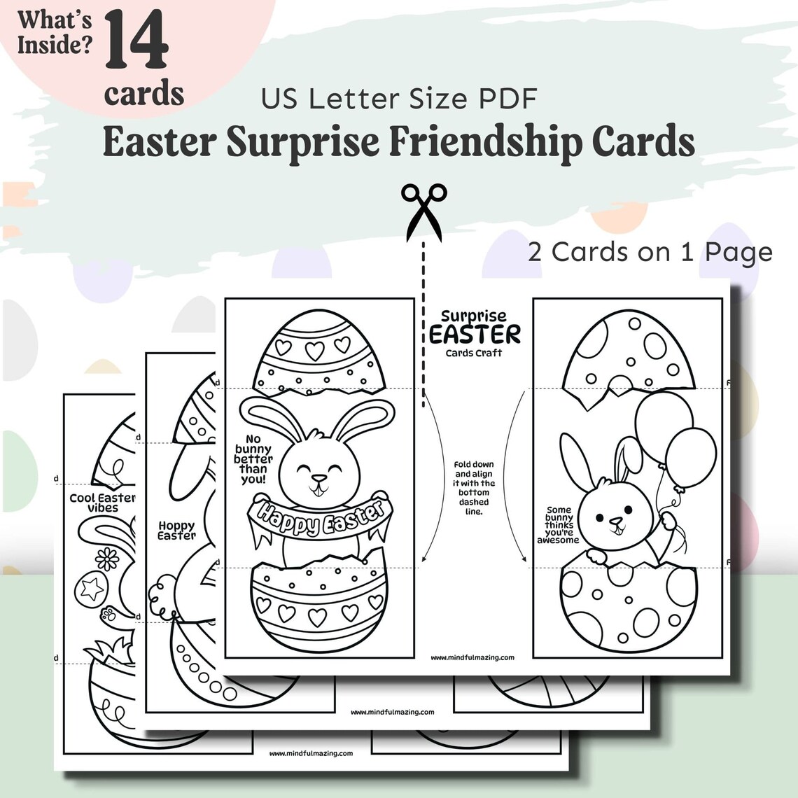 Easter Friendship Card Set Printable, SEL Friendship Crafts, Spring ...