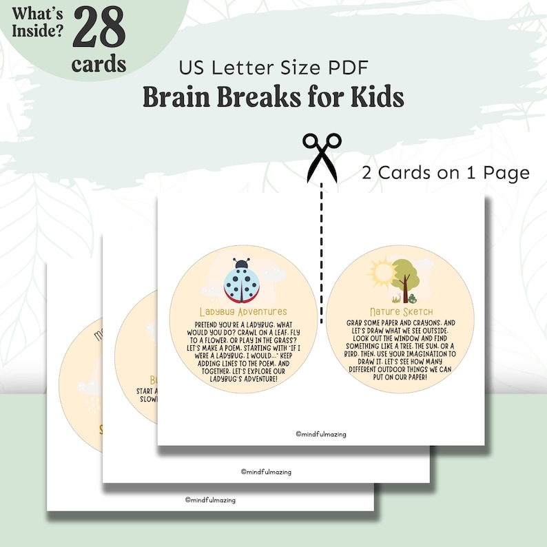 Spring Brain Breaks | Brain Break Activities | Brain Break Cards ...