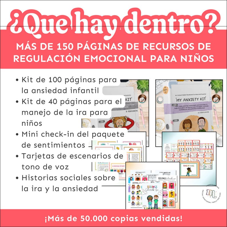 Spanish Emotions SEL Bundle Kit: Anxiety, Anger, Feelings - Etsy