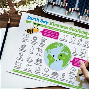 Kindness Activity Printable for Kids | Earth Day Challenge | Earth Day ...