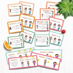 Tone of Voice Cards for Kids | Tone of Voice Scenario Cards | Social ...
