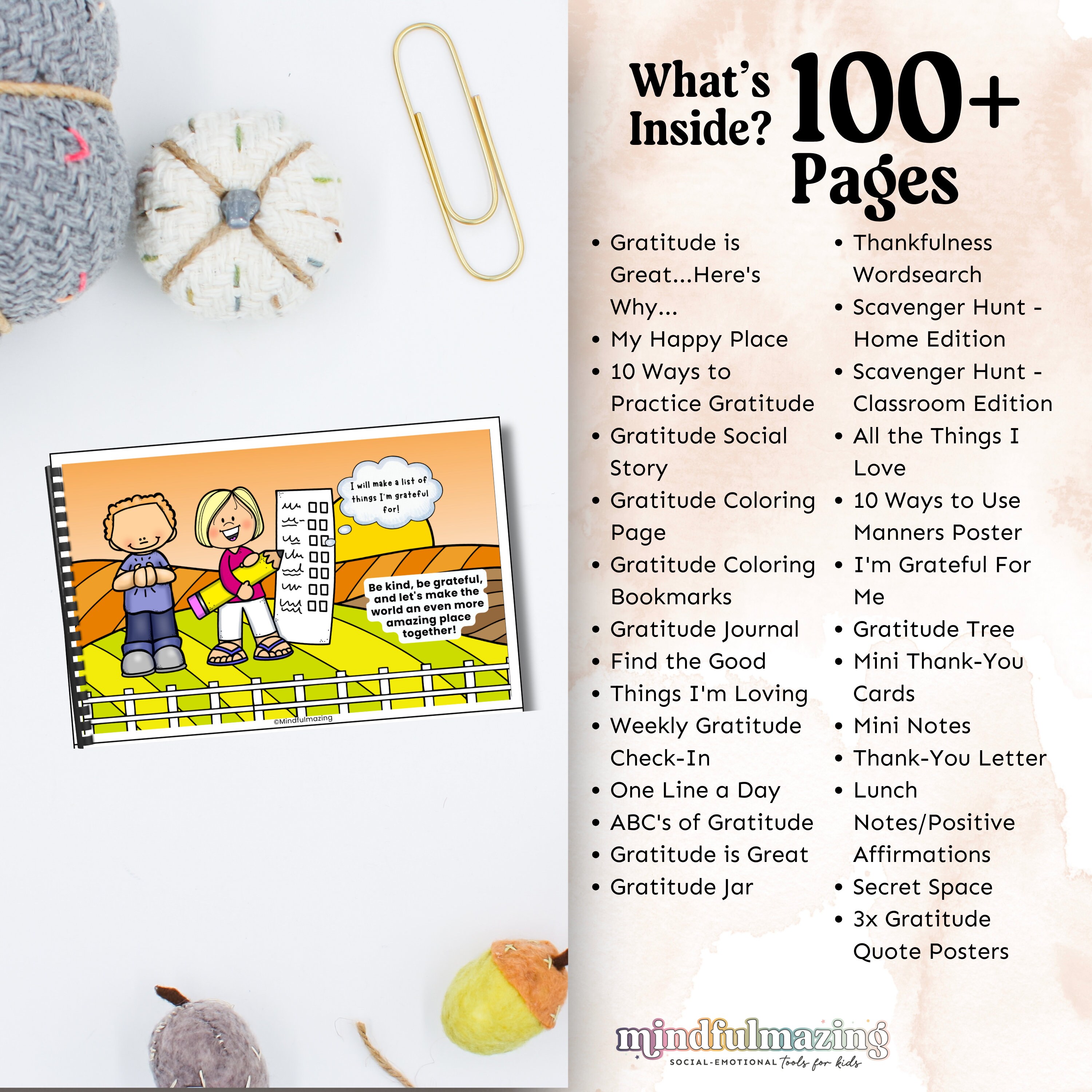 Gratitude Workbook Worksheets, Therapist Resources, Teacher Resources ...