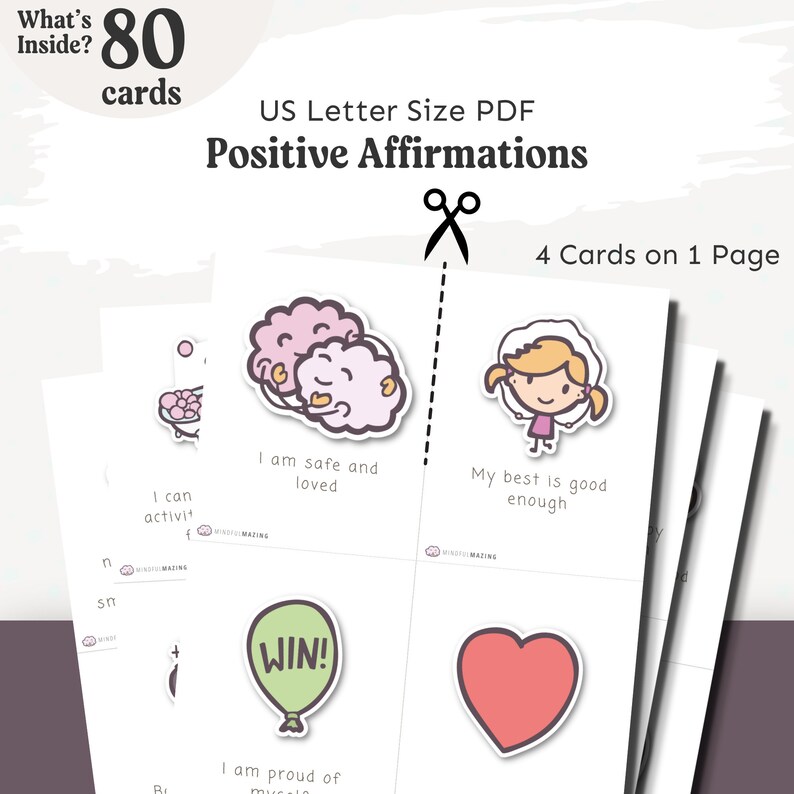 Positive Affirmations for Kids | Affirmation Cards | Affirmation for ...