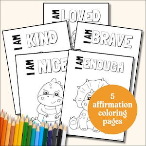 Growth Mindset Worksheets | Life Skills for Kids | Affirmation Coloring ...