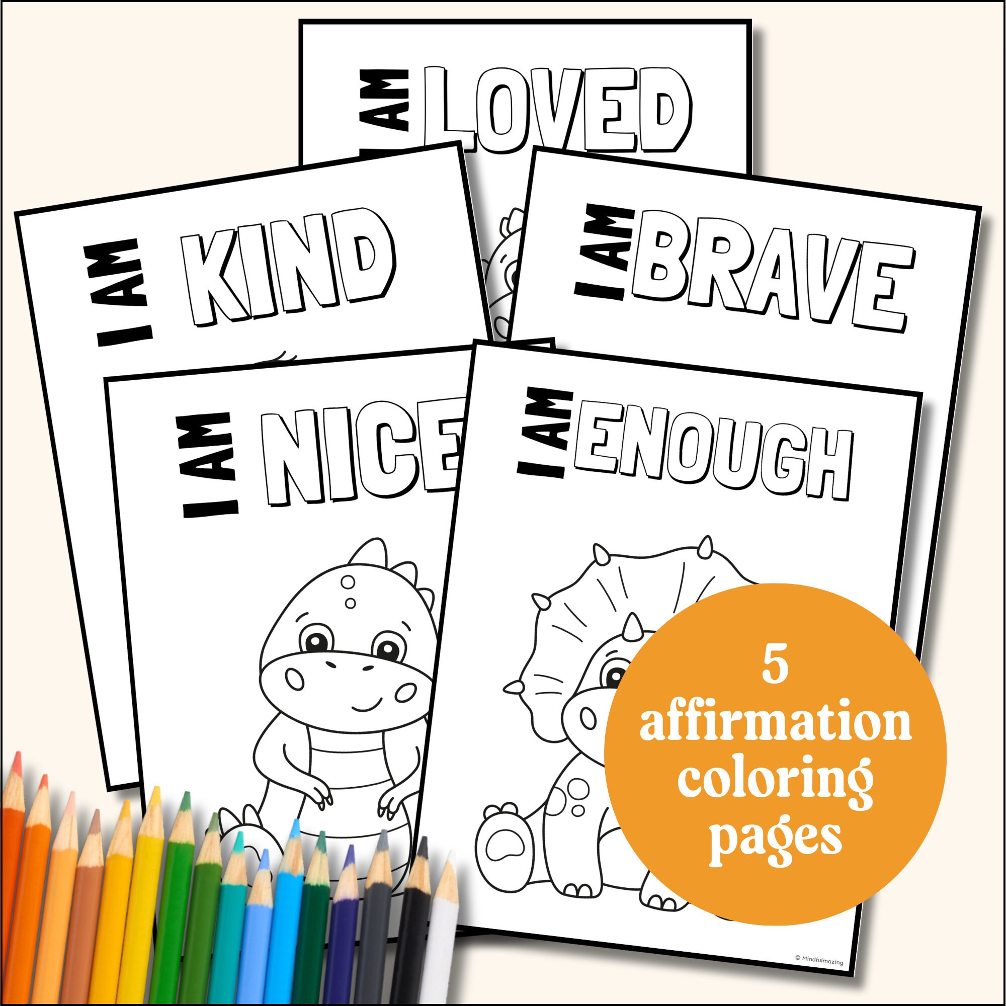 Growth Mindset Worksheets | Life Skills for Kids | Affirmation Coloring ...