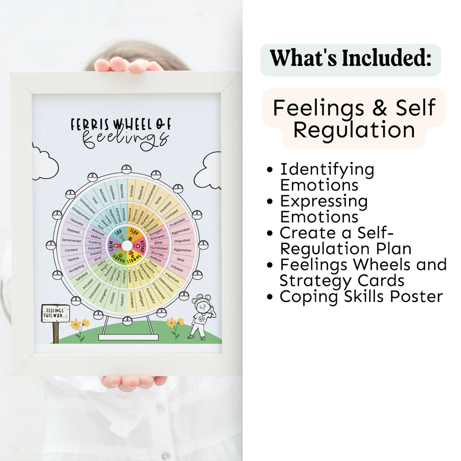 Feelings Wheels Coping Strategies Poster Coping Skills Cards Feelings ...