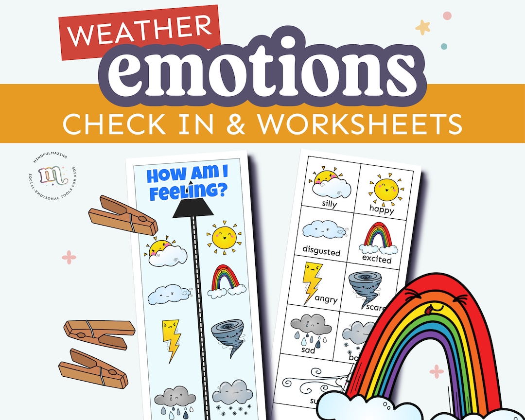Weather Emotions Check-in Chart | Calm Down Corner | Emotion Worksheets ...