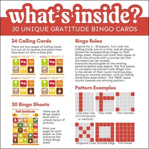 Gratitude Bingo Game for Kids, Fall Bingo, Gratitude Games, Printable ...