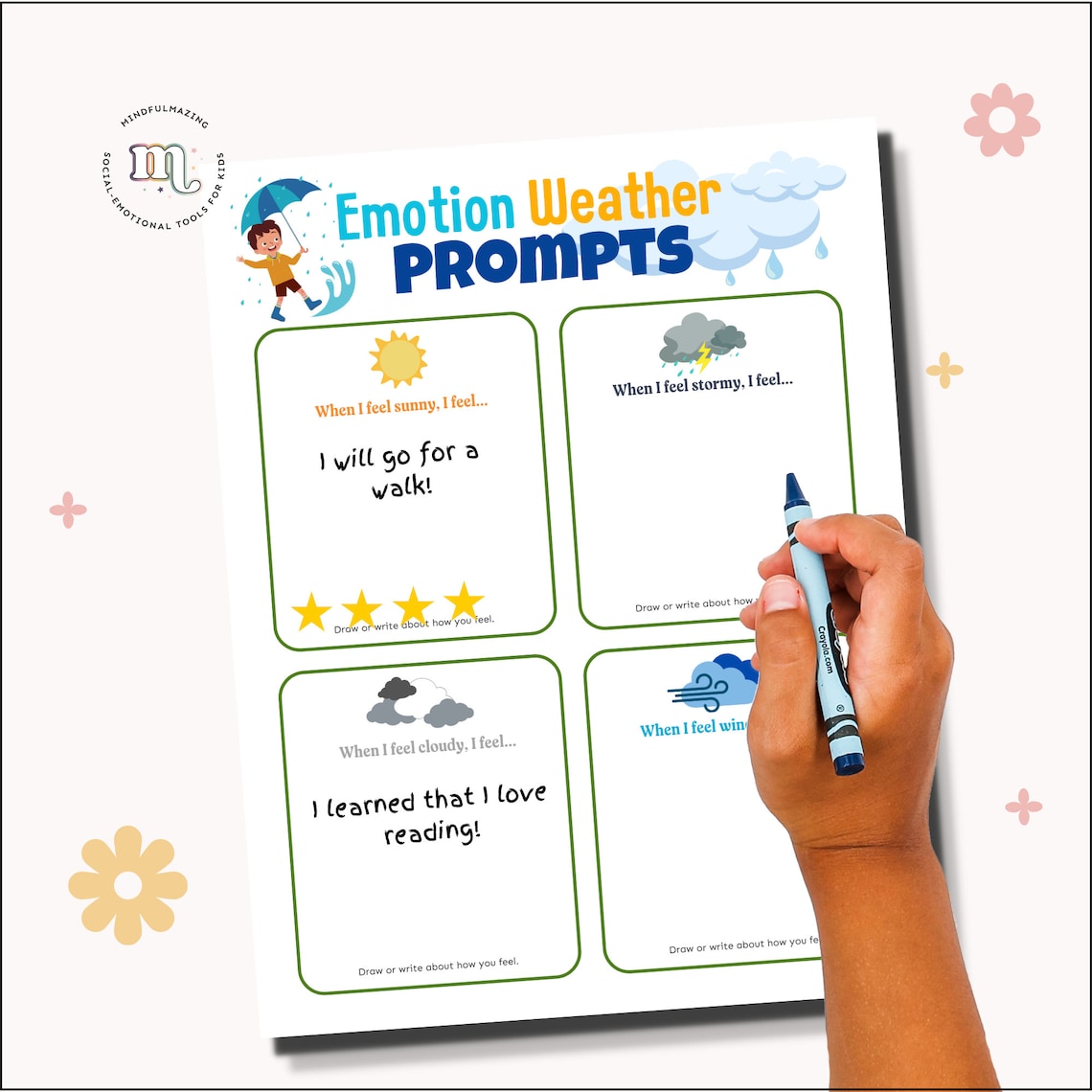 Weather Emotions Check-in Chart | Calm Down Corner | Emotion Worksheets ...