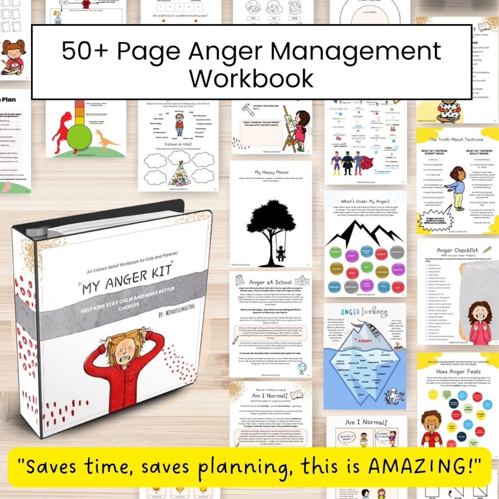 Anger Management Worksheets, Anger Journal, Anger Thermometer | Anger ...