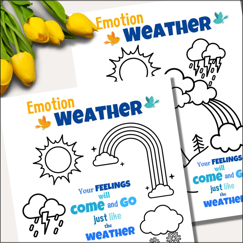 Weather Emotions Check-in Chart | Calm Down Corner | Emotion Worksheets ...