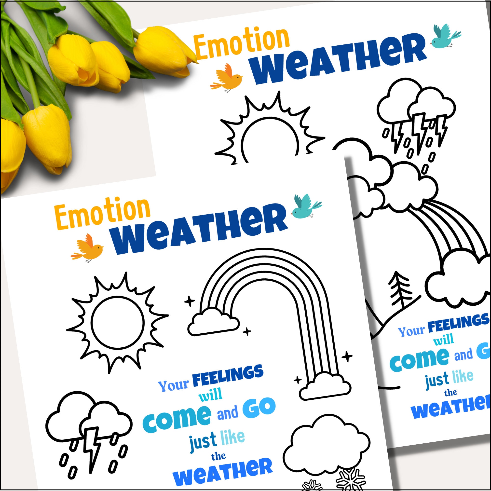 Weather Emotions Check-in Chart | Calm Down Corner | Emotion Worksheets ...