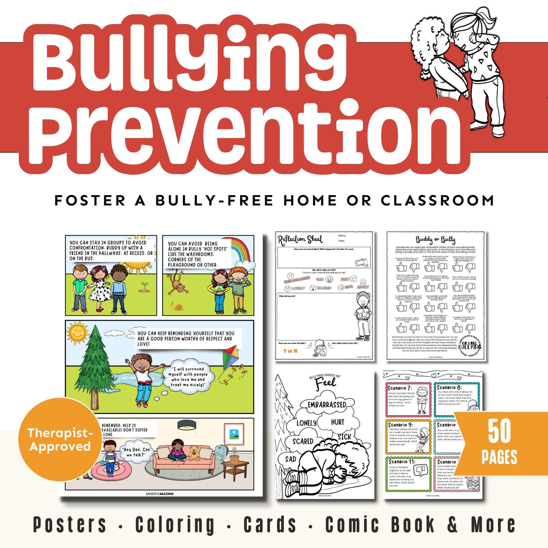 Anti-bullying Activities | Bullying Worksheets + Comic | Positive ...