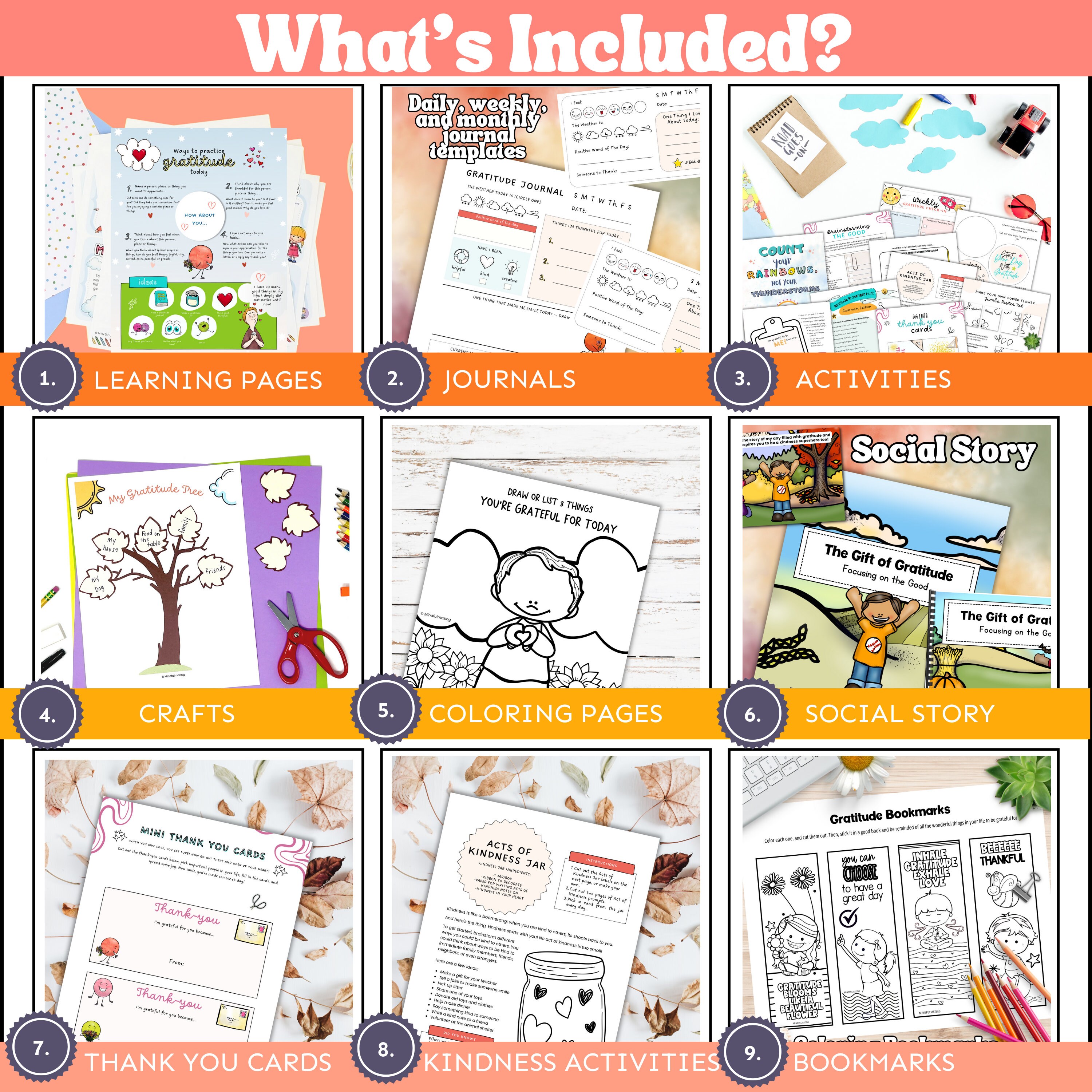 Gratitude Workbook Worksheets, Therapist Resources, Teacher Resources ...