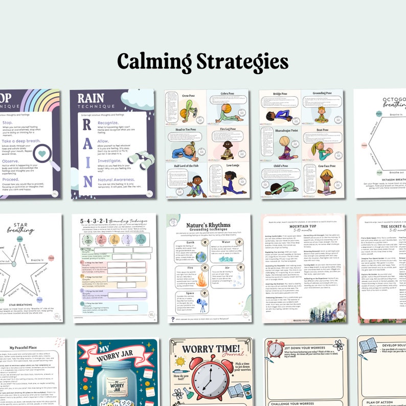 Teen Therapy Worksheets Bundle, Therapist Journal Anxiety, Teenagers ...