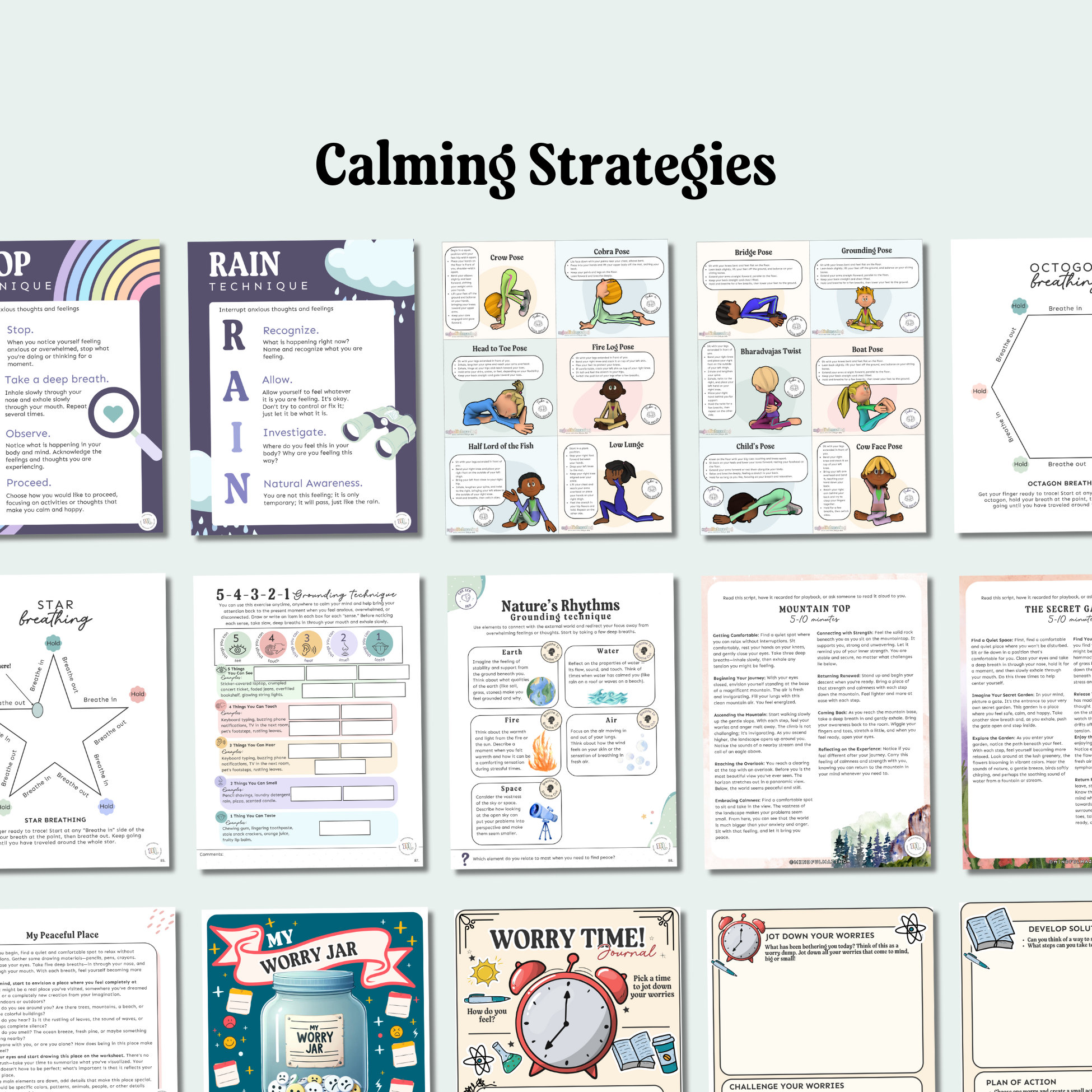 Teen Therapy Worksheets Bundle, Therapist Journal Anxiety, Teenagers ...