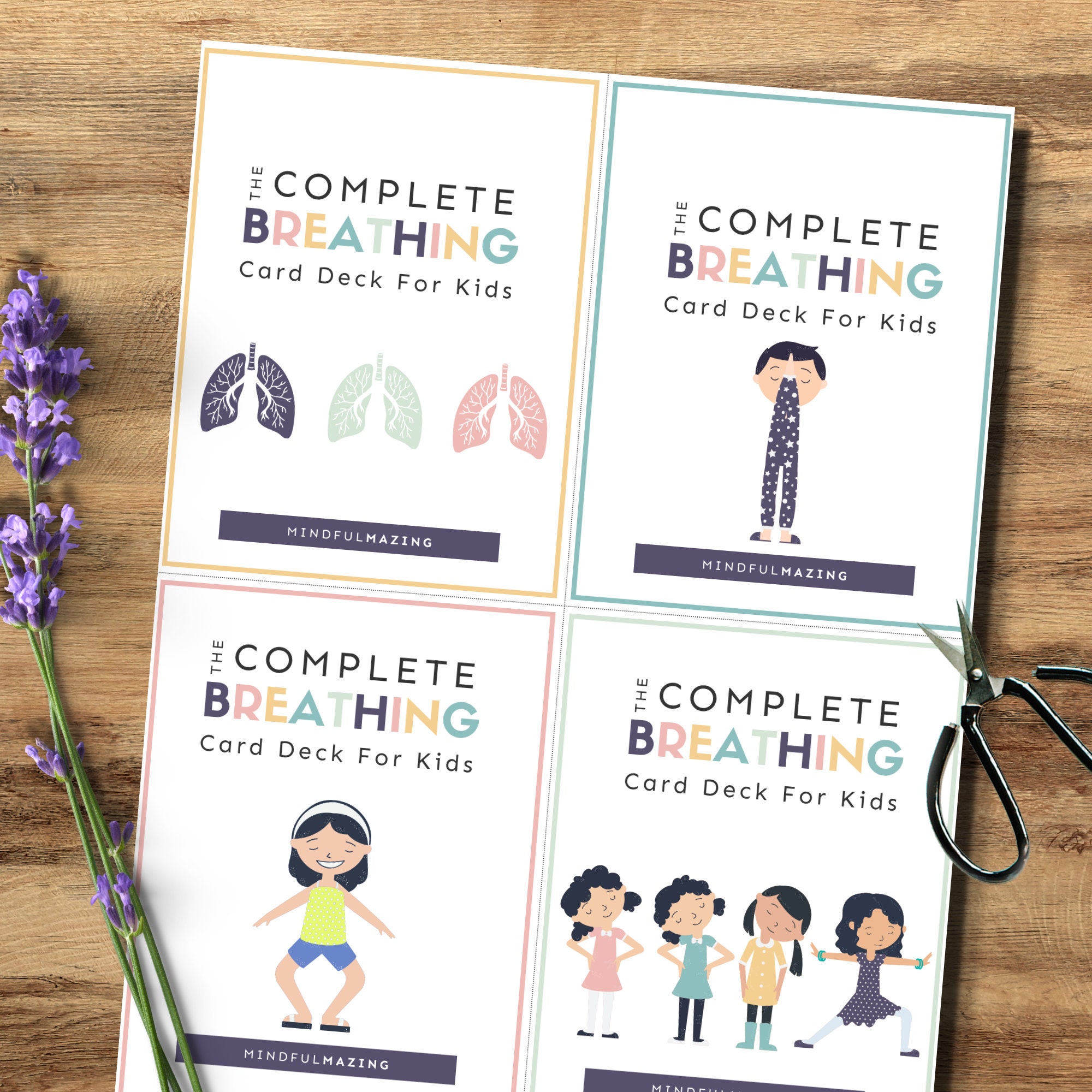 Breathing Card Deck | Mindfulness Cards | Scripted Breathing Cards ...
