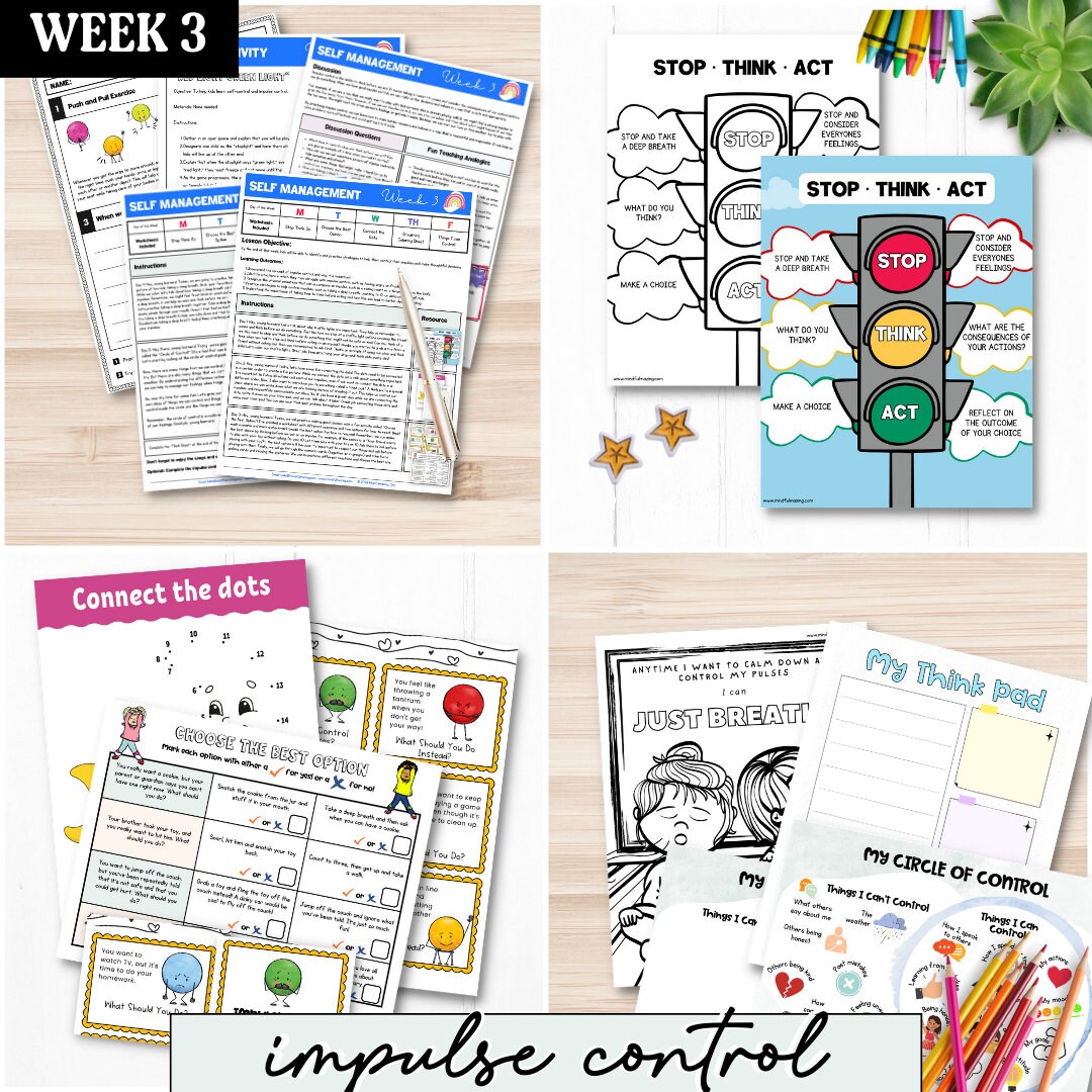 Self-management Social-emotional Curriculum K-2 coping Strategies Goals ...