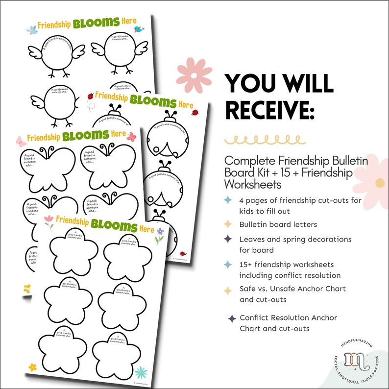 Friendship Bulletin Board Conflict Resolution for Kids Friendship ...