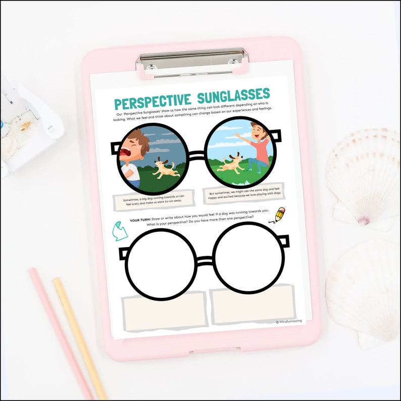 Perspective Taking Worksheets | Sunglasses Activities | Empathy ...