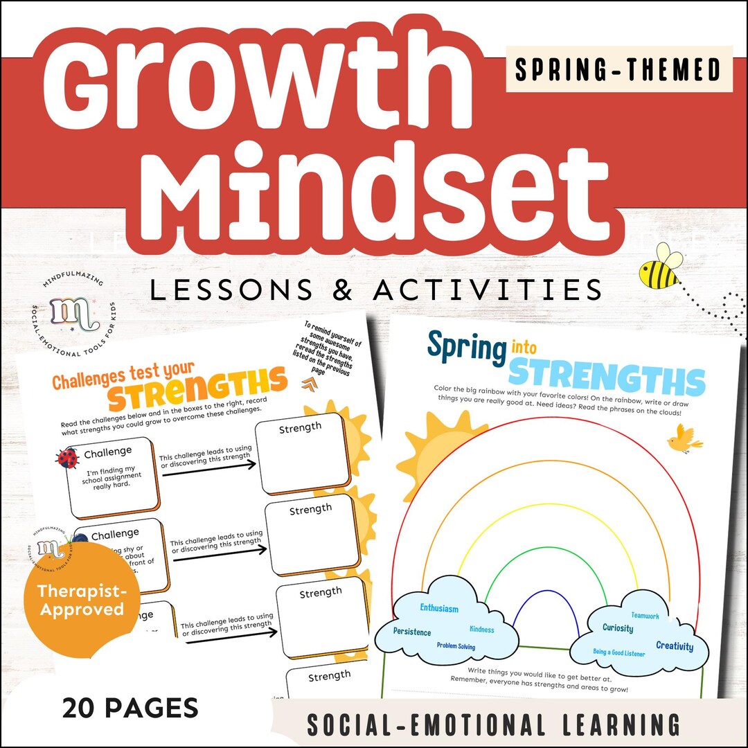 Growth Mindset Worksheets Life Skills for Kids Affirmation Coloring ...