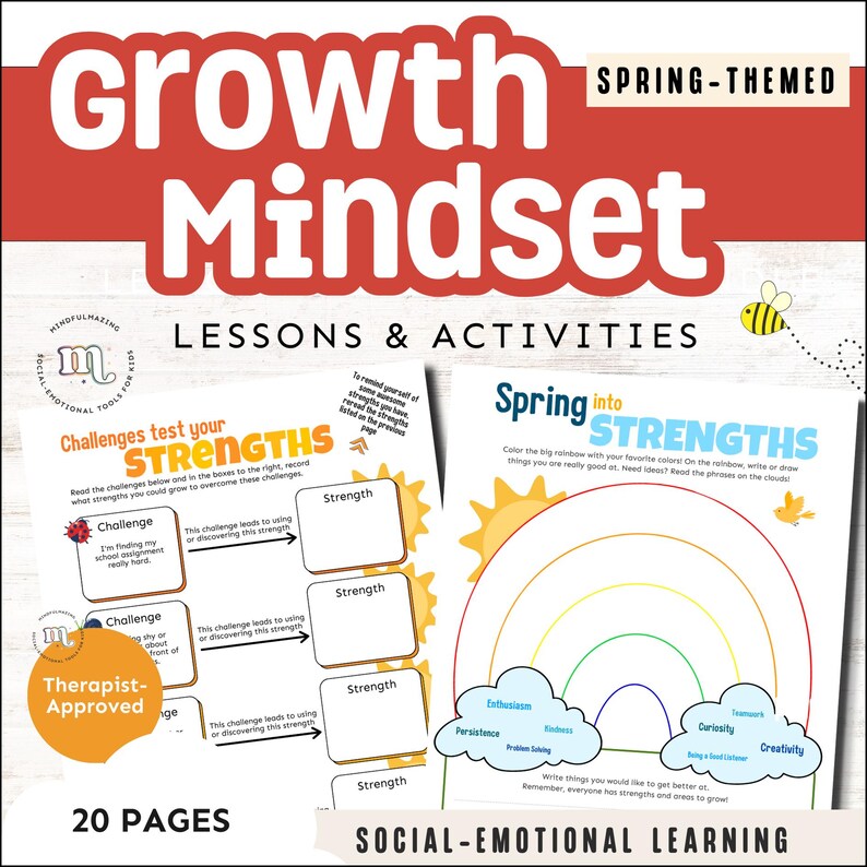 Growth Mindset Worksheets Life Skills for Kids Affirmation Coloring ...