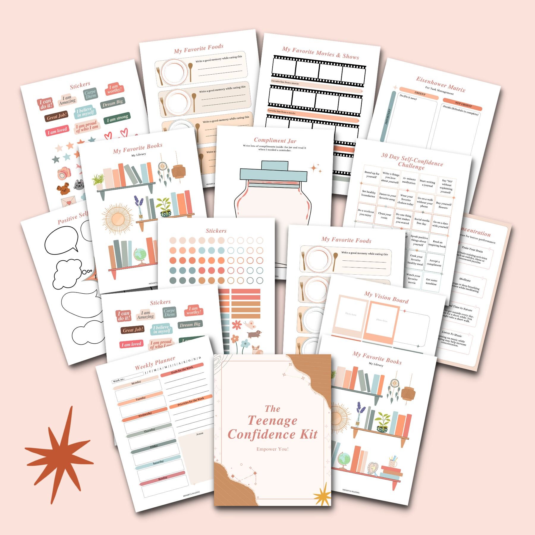 Teenage Confidence Workbook Worksheets, Therapist Resources, Teacher ...