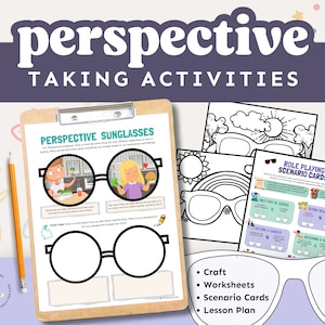 Perspective Taking Worksheets | Sunglasses Activities | Empathy ...