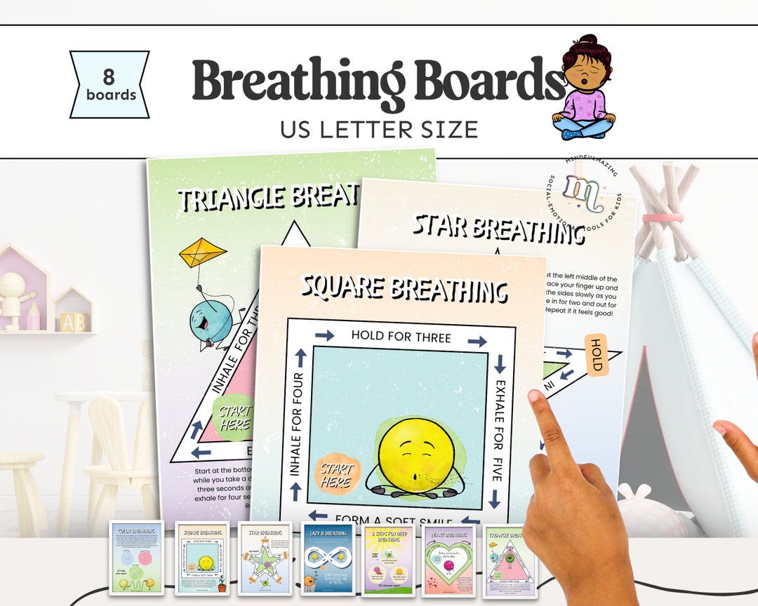 Breathing Boards Breathing Activities for Kids Breathing Cards ...