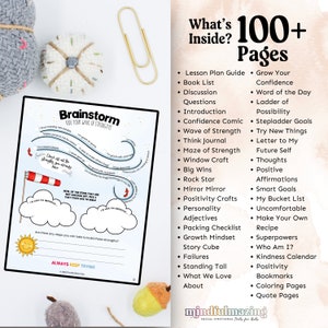 Confidence Self Esteem Printables for Kids Growth Mindset Downloadable ...