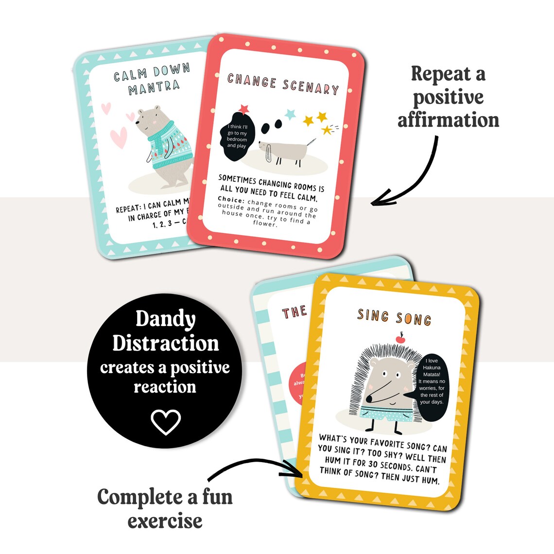 Calm Down Cards | Mindfulness Cards | Breathing Cards | Coping Skills ...