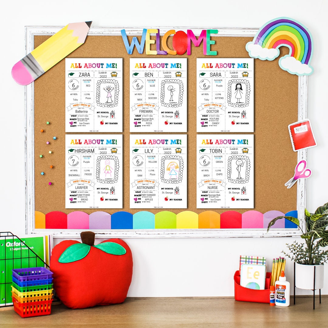 All About Me Worksheets | Back to School Activities | All About Me ...