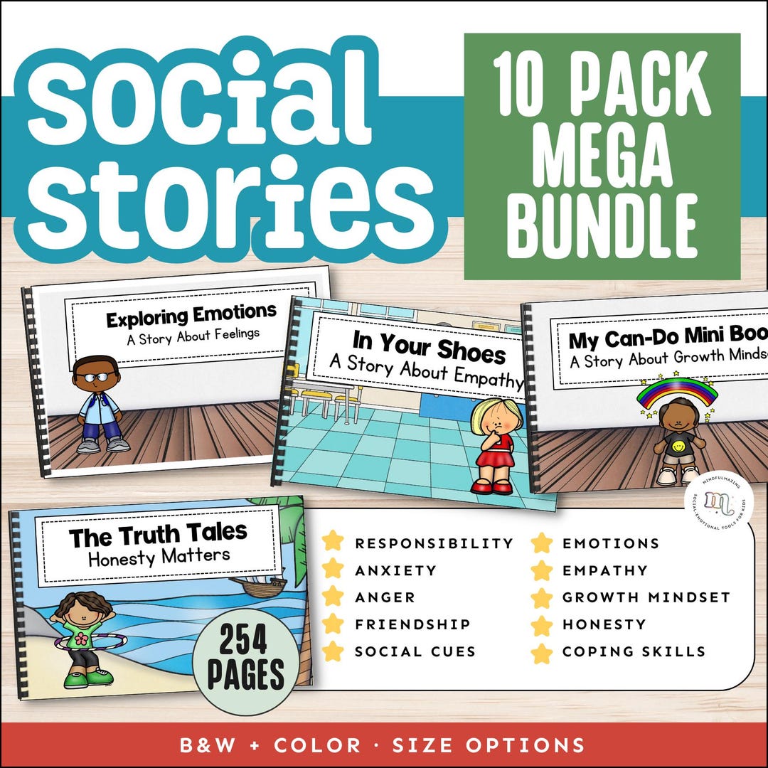 Social Stories Bundle Social Stories Hitting Making Friends Social ...