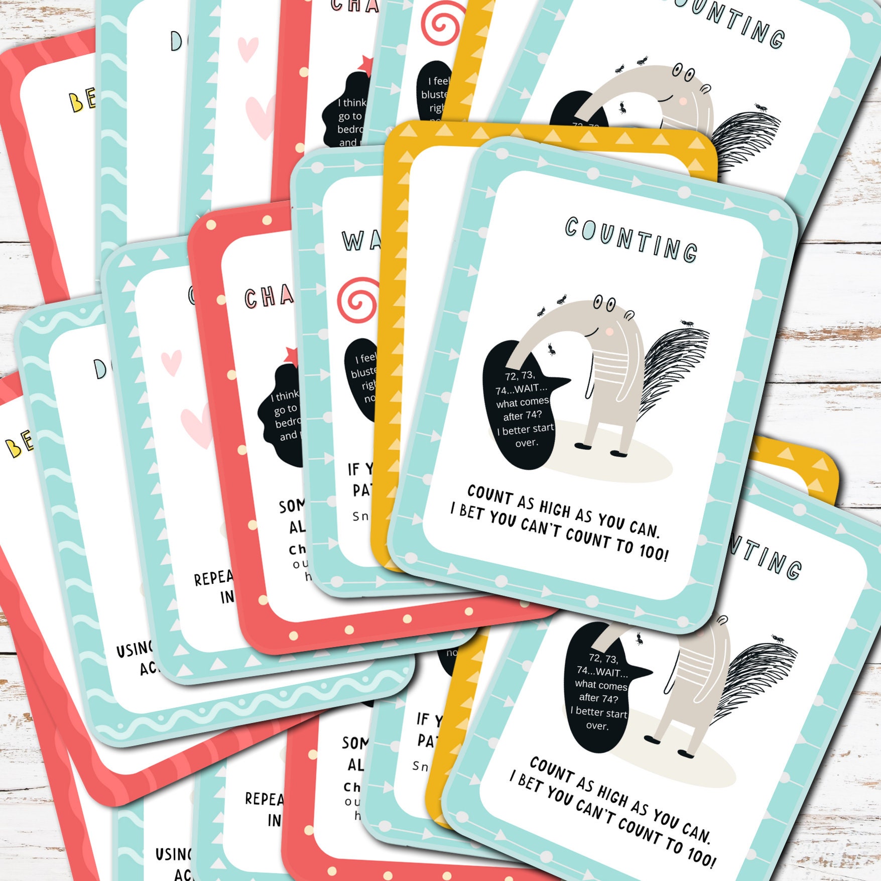 Calm Down Cards | Mindfulness Cards | Breathing Cards | Coping Skills ...