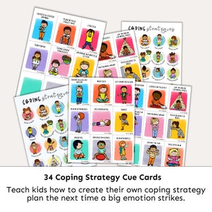 Feelings Wheels | Coping Strategies Poster | Coping Skills Cards ...