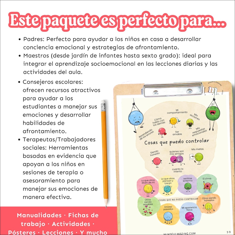 Spanish Emotions SEL Bundle Kit: Anxiety, Anger, Feelings - Etsy