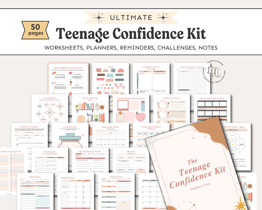 Teenage Confidence Workbook Worksheets, Therapist Resources, Teacher ...