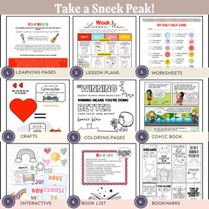 Confidence Self Esteem Printables for Kids Growth Mindset Downloadable ...