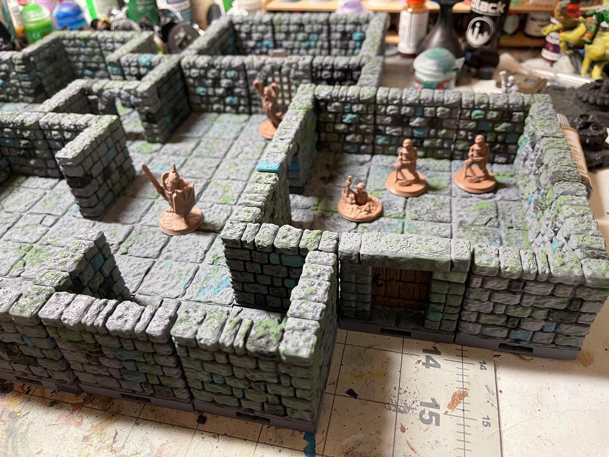 3D Dungeon Map With PDF Adventure (53 Tiles, 19 Monster Minis ...
