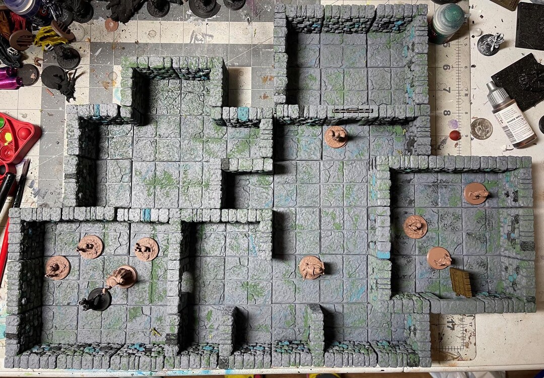 3D Dungeon Map With PDF Adventure (53 Tiles, 19 Monster Minis ...