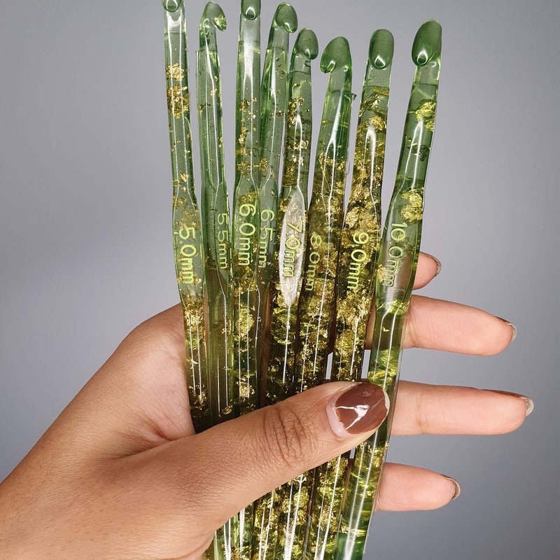 Resin Crochet Hook Set - Etsy