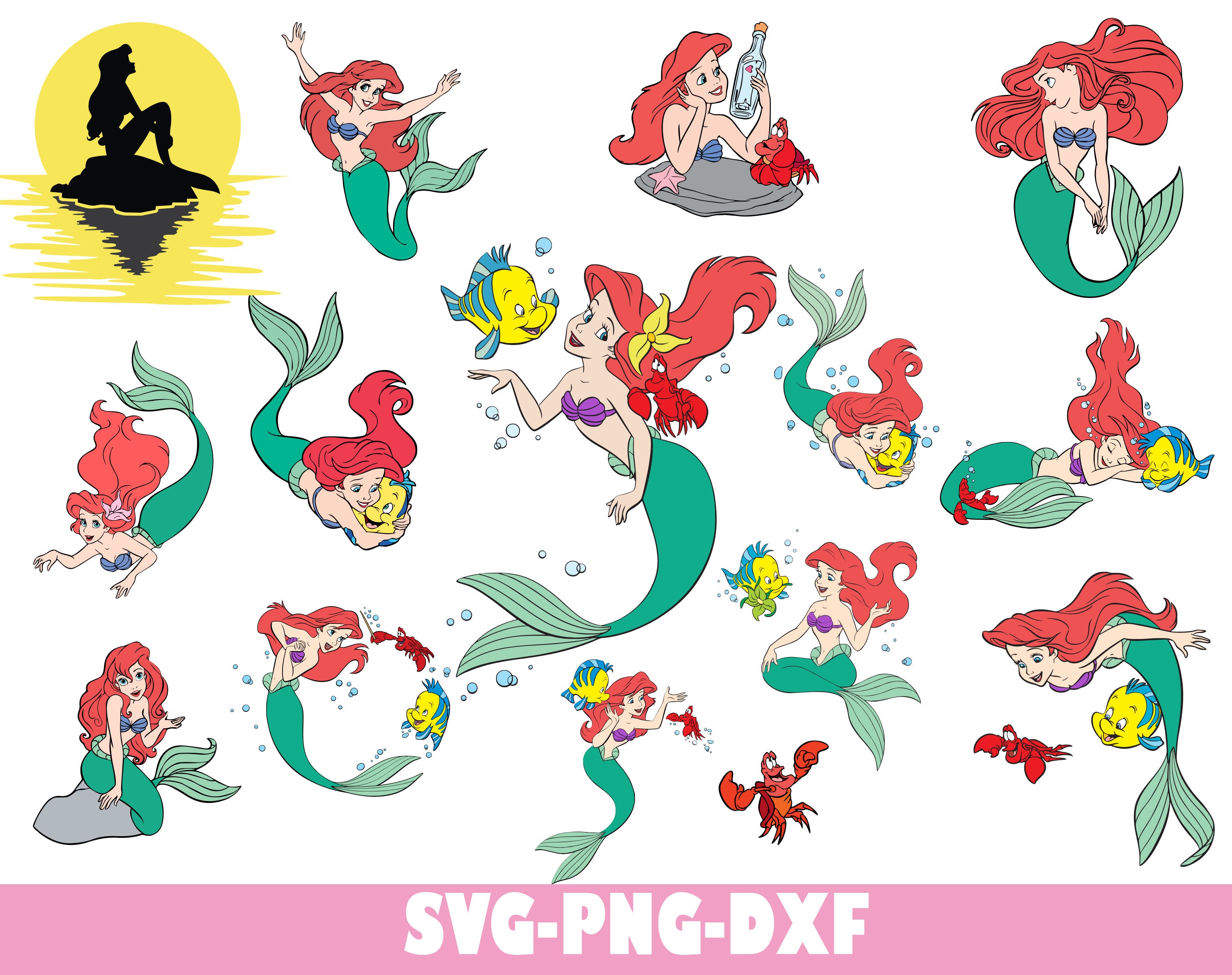 The Little Mermaid 2 Svg Bundle, the Little Mermaid 2 Png Bundle ...
