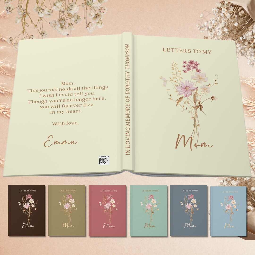 Letters to My Mom Memorial Journal, Loss of Mom, Mother Sympathy Gift ...