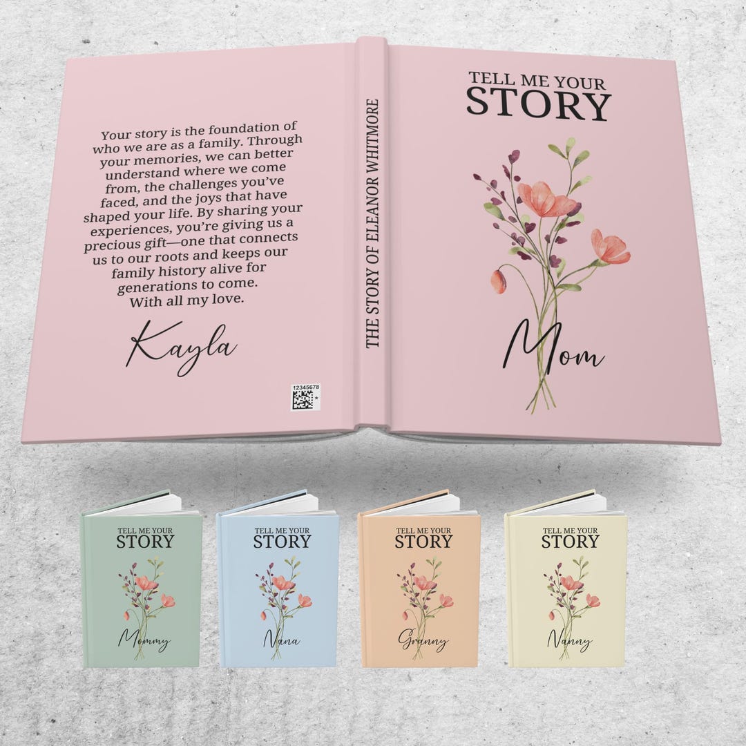 Tell Me Your Story, Legacy Journal for Mom, Grandma Gift, Personalized ...