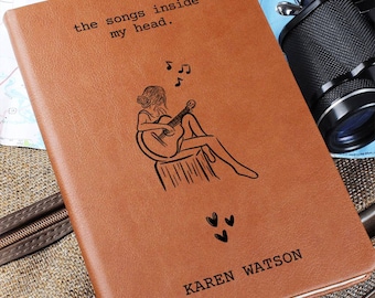 Personalized Piano Lyric Journal Custom Songwriters Notebook Musician ...