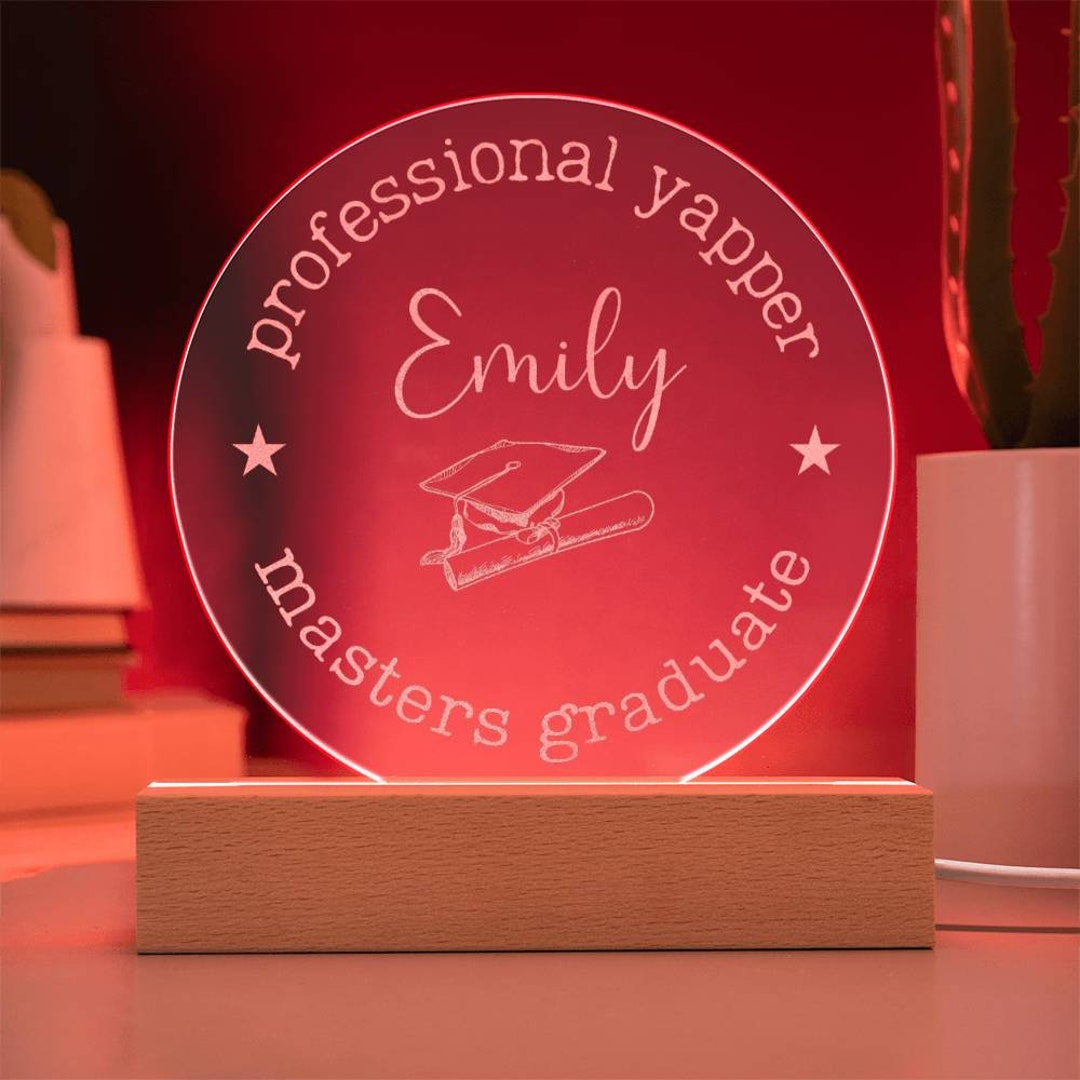 Certified Professional Yapper Personalized Acrylic Plaque LED Wooden ...