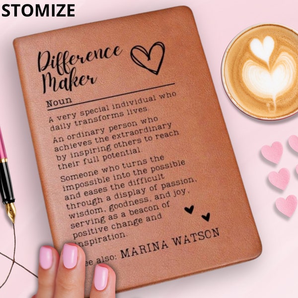 Personalised Difference Maker Journal - Etsy