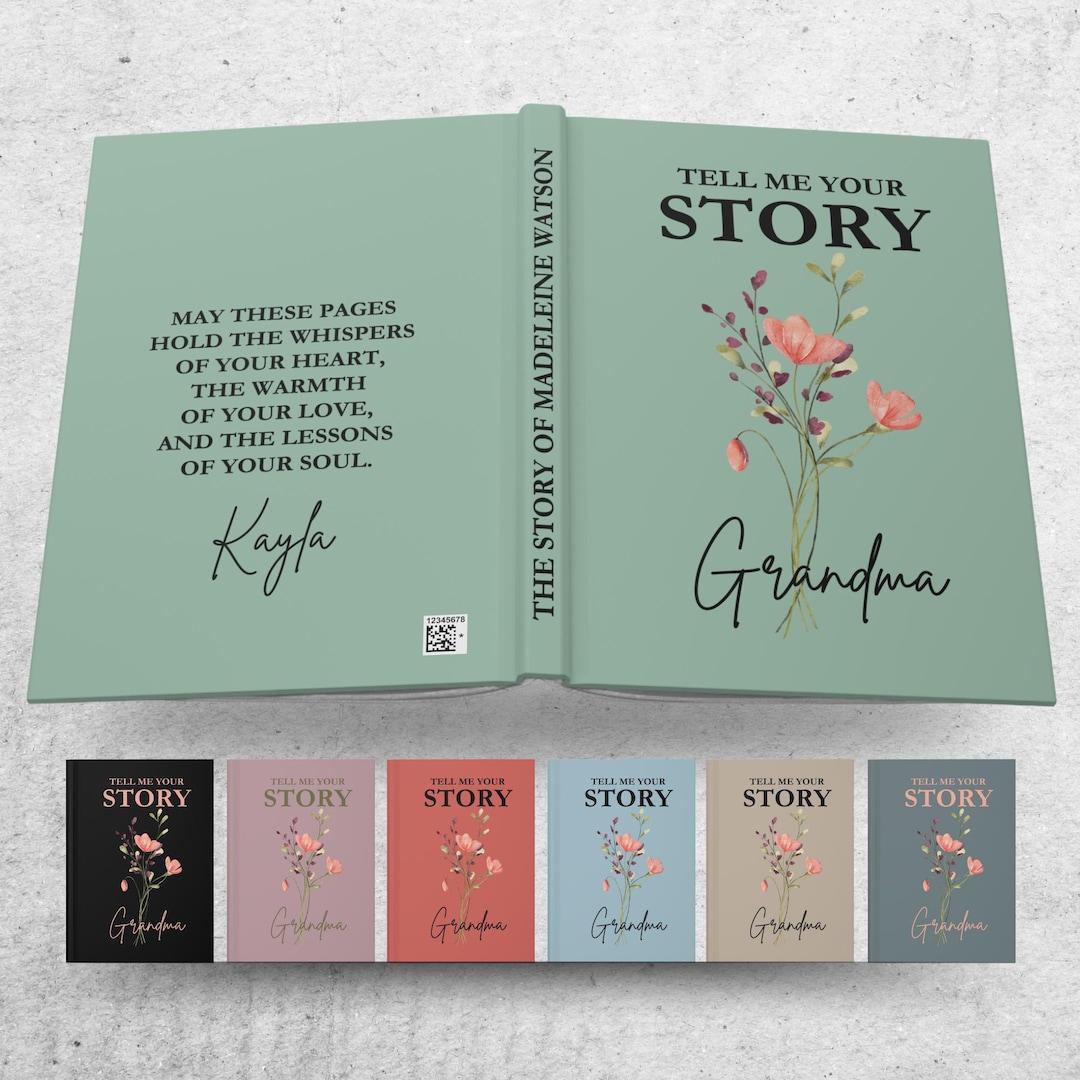 Custom Legacy Journal With a Wild Flower, Gift for Mom, Grandma, Nana ...